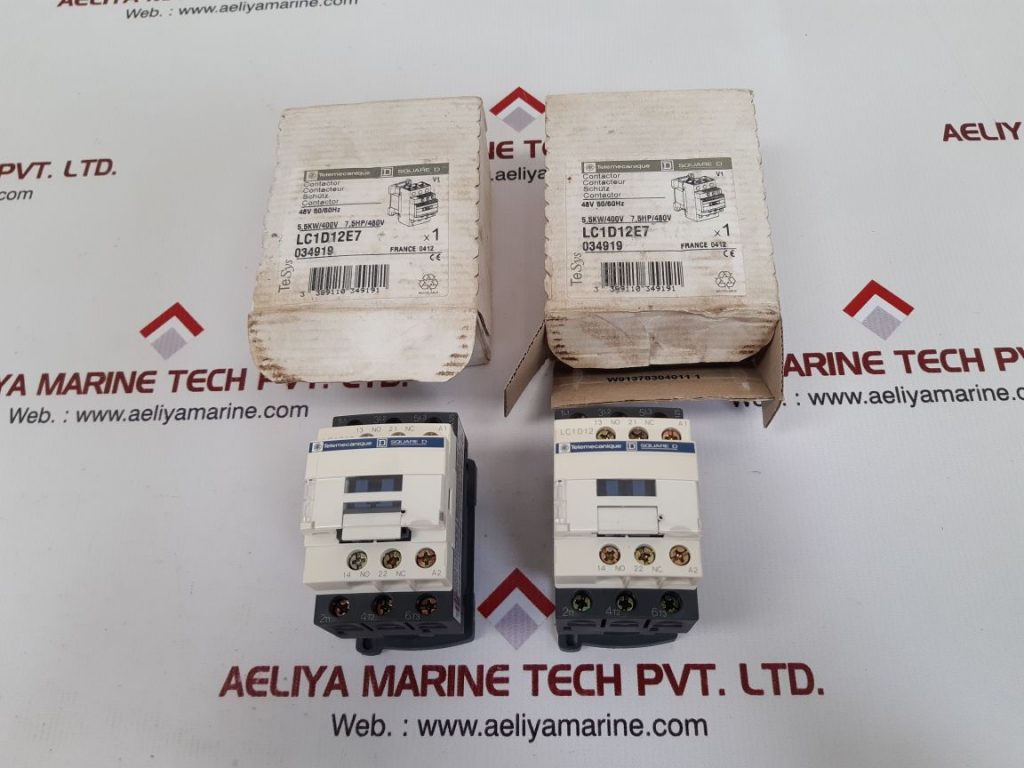 SCHNEIDER TELEMECANIQUE ELECTRIC SQUARE D LC1D12 CONTACTOR LC1D12E7 ...