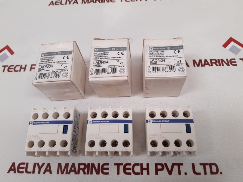 TELEMECANIQUE SCHNEIDER ELECTRIC SQUARE D LADN04 AUXILIARY CONTACT ...