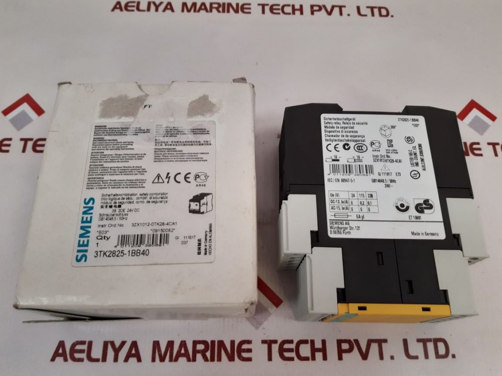 SIEMENS SIRIUS 3TK2825-1BB40 SAFETY RELAY KCC-CRM-S49-3TK28 - Aeliya Marine