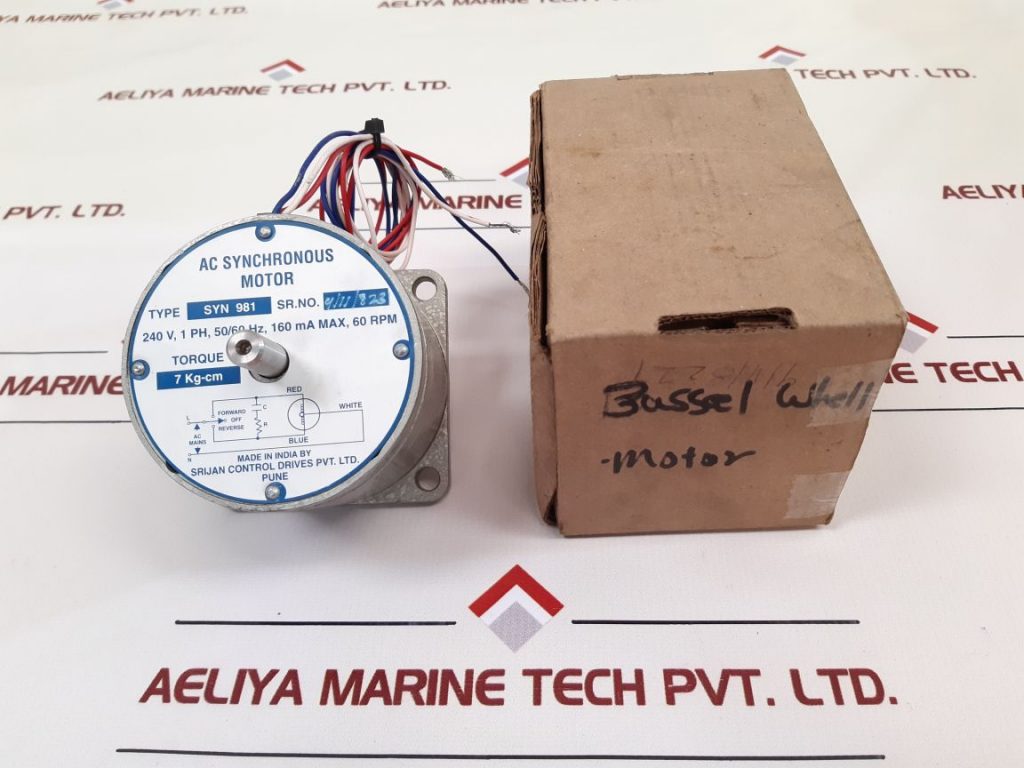 SRIJAN CONTROL DRIVES SYN 981 AC SYNCHRONOUS MOTOR - Aeliya Marine