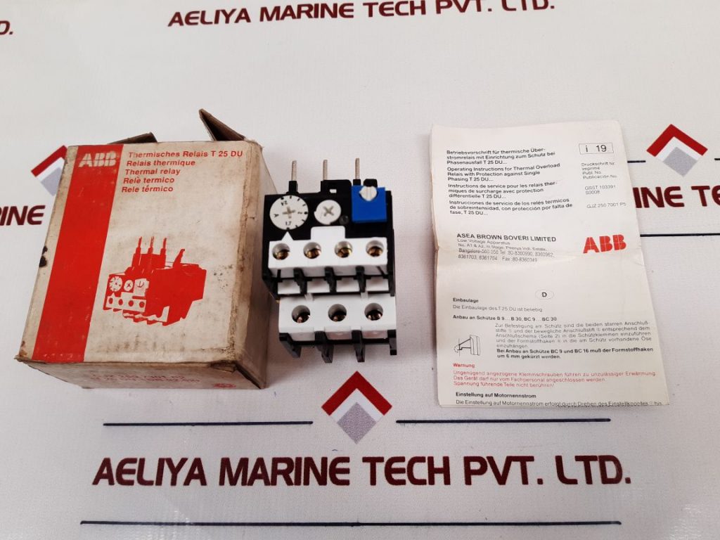ABB T25 DU THERMAL RELAY - Aeliya Marine