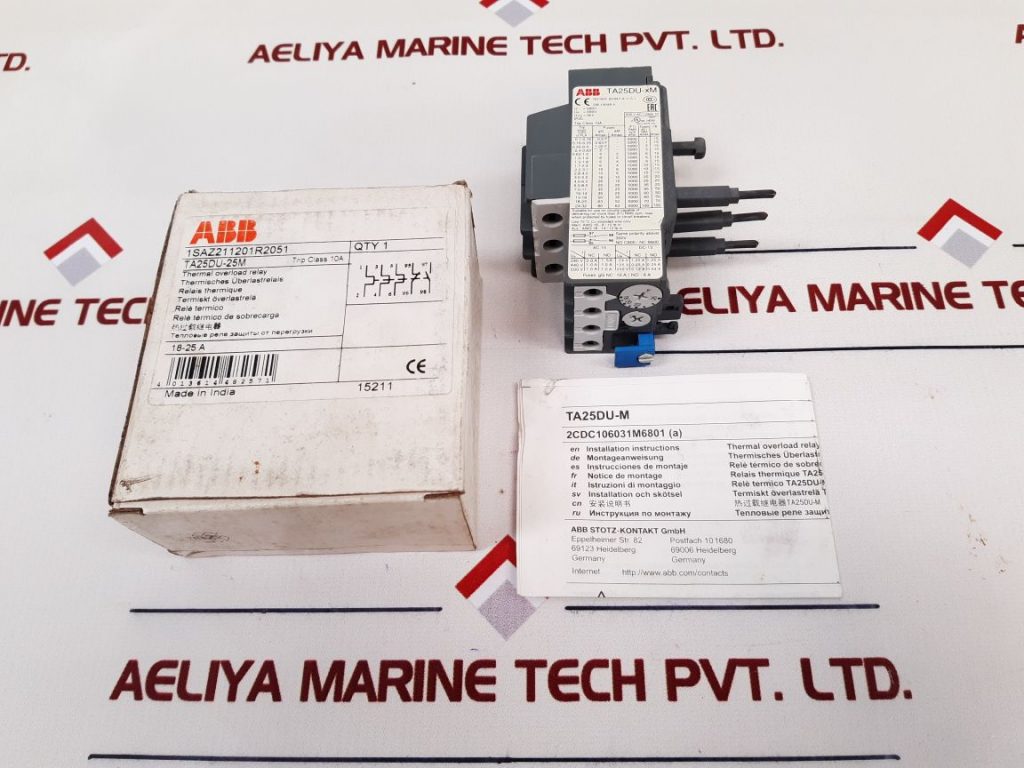 ABB TA25DU-XM THERMAL OVERLOAD RELAY - Aeliya Marine