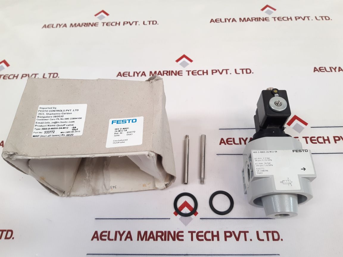 FESTO HEE-D-MAXI-24-M12-SA MAXI SERIES ELECT ON/OFF VALVE - Aeliya Marine
