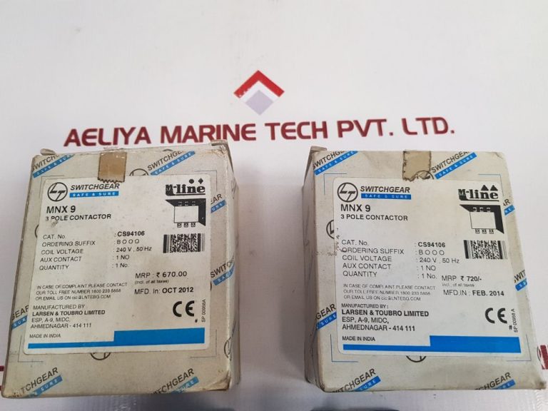 LARSEN & TOUBRO MNX 9 3 POLE CONTACTOR CS94106 - Aeliya Marine