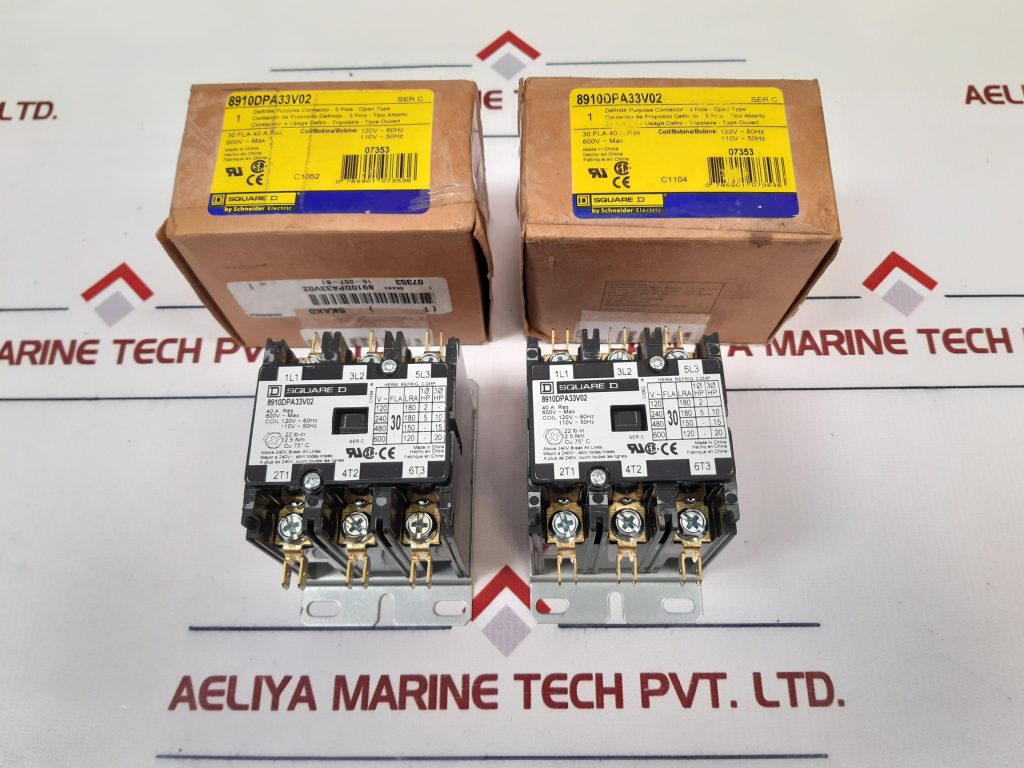 SQUARE D SCHNEIDER 8910DPA33V02 3 POLE CONTACTOR - Aeliya Marine