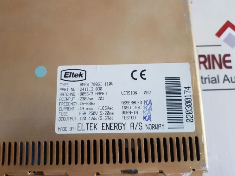 ELTEK SMPS 700 POWER SUPPLY 241113.030 - Aeliya Marine