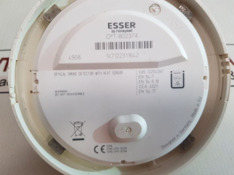 HONEYWELL ESSER O2T-802374 OPTICAL SMOKE DETECTOR WITH HEAT SENSOR ...