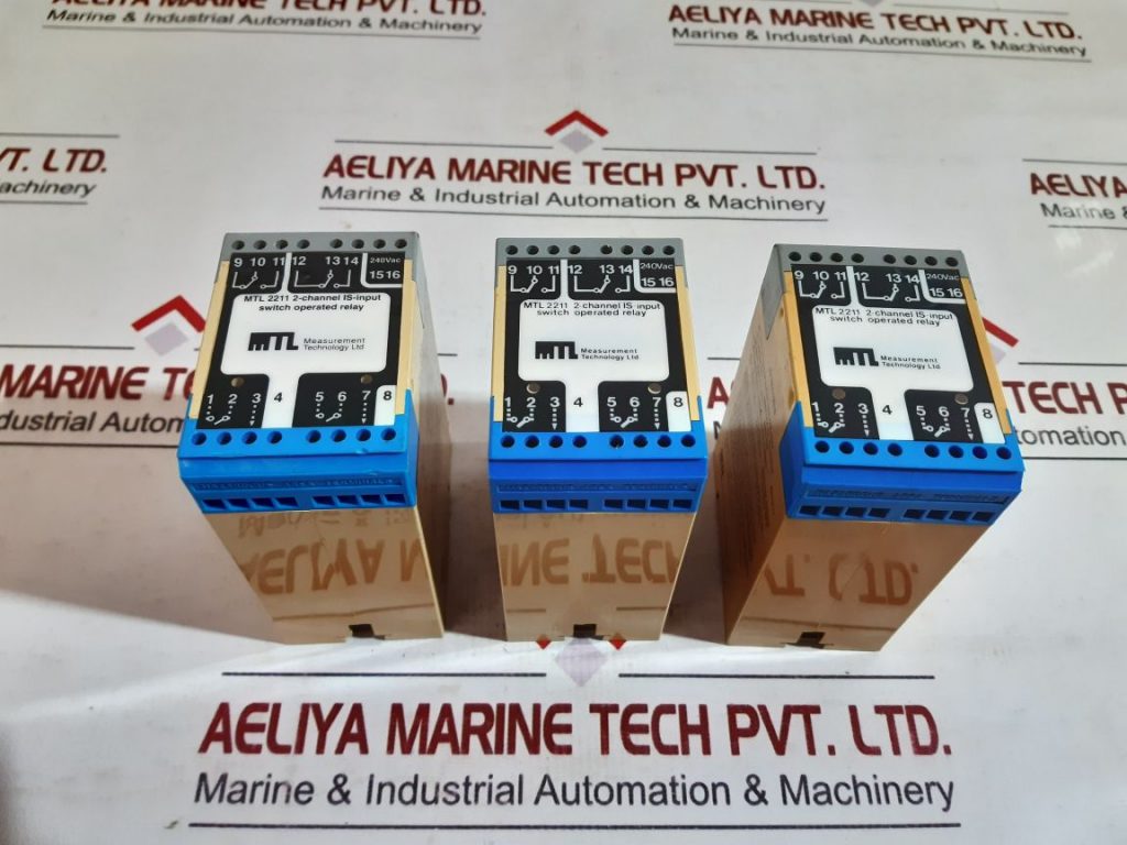 MTL MTL 2211 2-CHANNEL IS-INPUT SWITCH OPERATED RELAY - Aeliya Marine