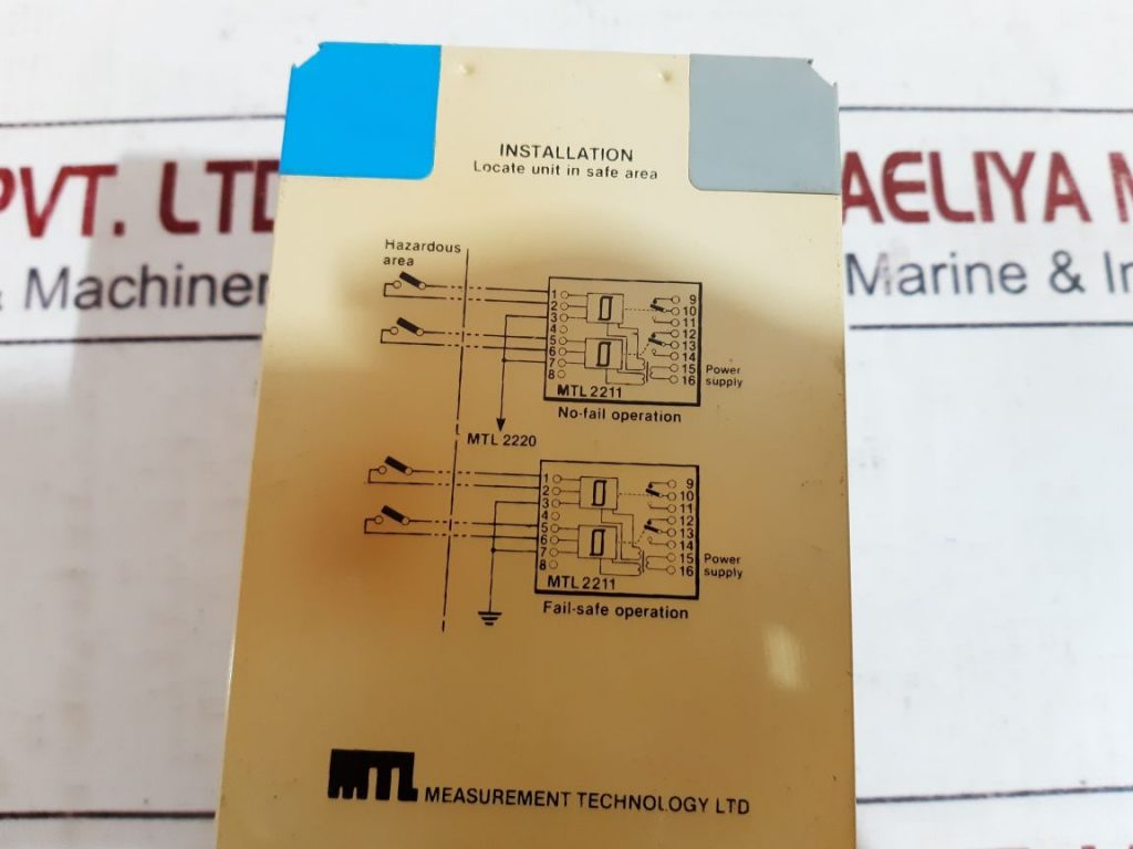 MTL MTL 2211 2-CHANNEL IS-INPUT SWITCH OPERATED RELAY - Aeliya Marine