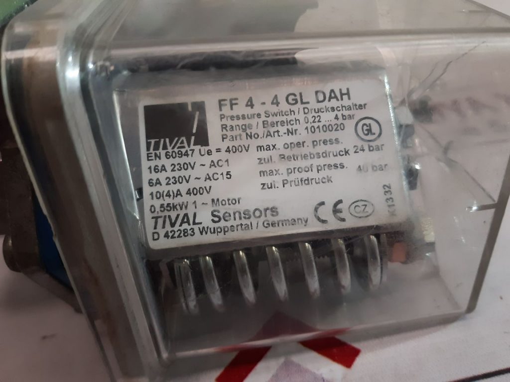 TIVAL SENSORS FF 4-4 GL DAH PRESSURE SWITCH - Aeliya Marine