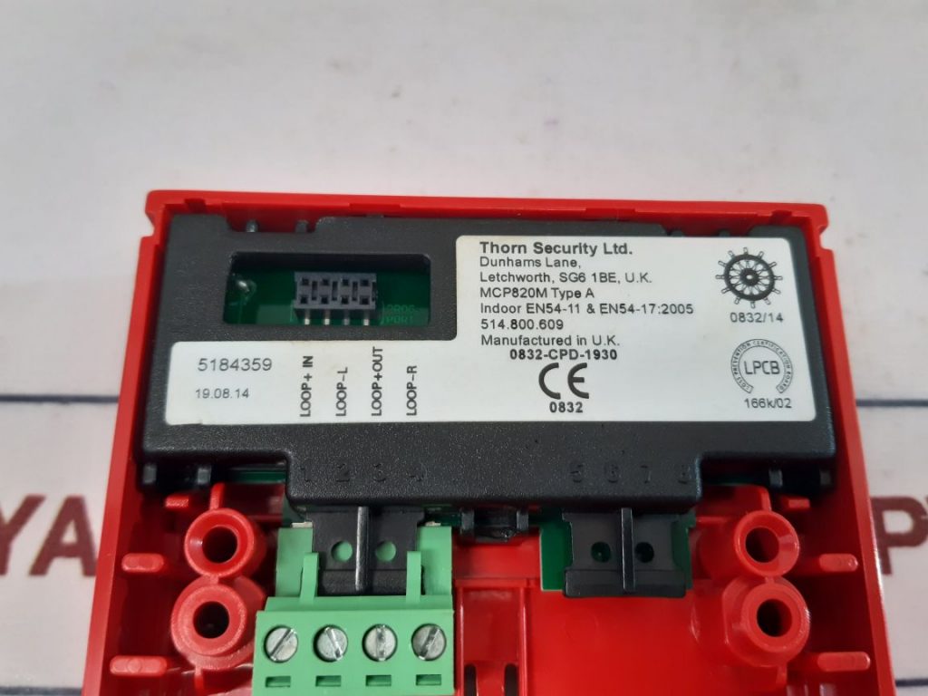 TYCO THORN SECURITY MCP820M TYPE A MANUAL CALL POINT - Aeliya Marine