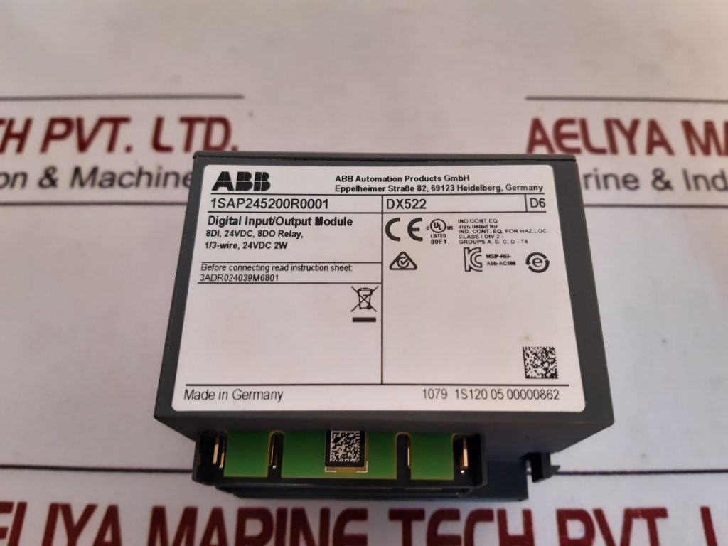 ABB 1SAP245200R0001 DIGITAL INPUT/OUTPUT MODULE DX522 - Aeliya Marine