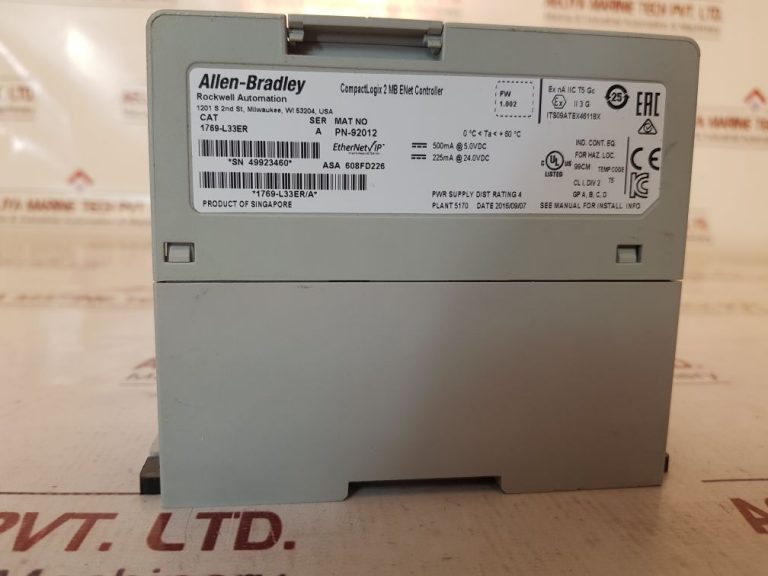 ALLEN-BRADLEY ROCKWELL 1769-L33ER COMPACT LOGIX 2 MB ENET CONTROLLER ...
