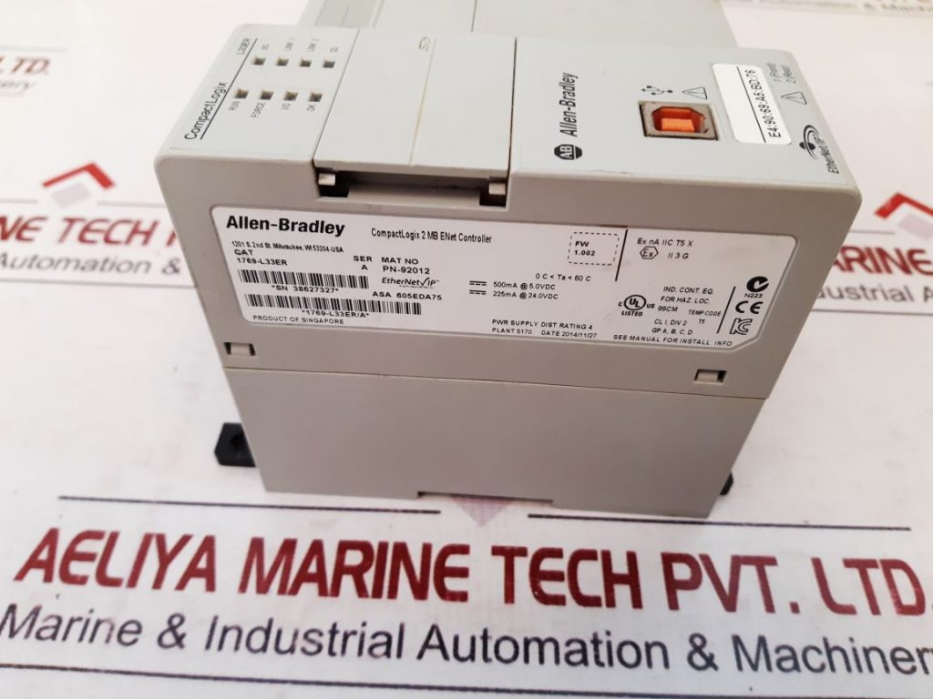 ALLEN-BRADLEY COMPACTLOGIC L33ER COMPACTLOGIX 2 MB ENET CONTROLLER ...