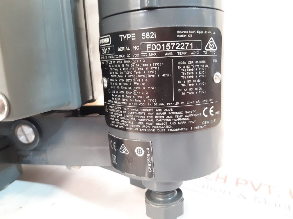 FISHER 582I POSITIONER 3582-288-429134 PNEUMATIC CONVERTER - Aeliya Marine