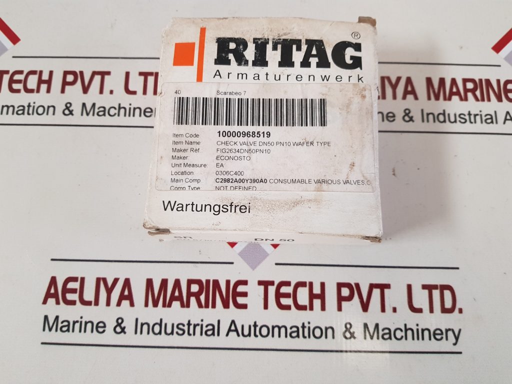 RITAG DN50 PN6-40 CHECK VALVE DN50 PN10 - Aeliya Marine