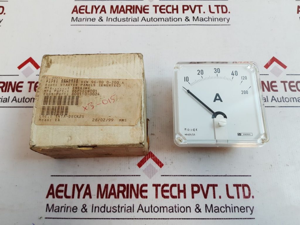 ENERDIS DIN 96-90 0-200 A AMMETER 0 TO 200 A - Aeliya Marine