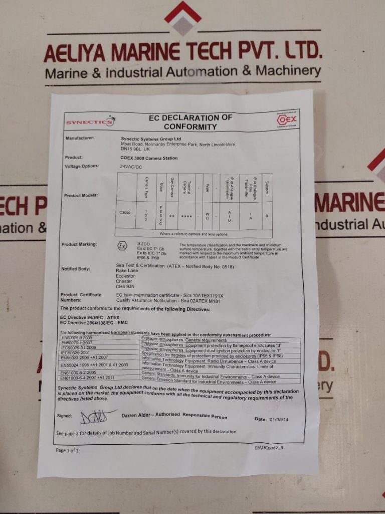 KONGSBERG SYNECTIC COEX 3000-1S18-WA THERMAL IP PTZ CAMERA STATION ...