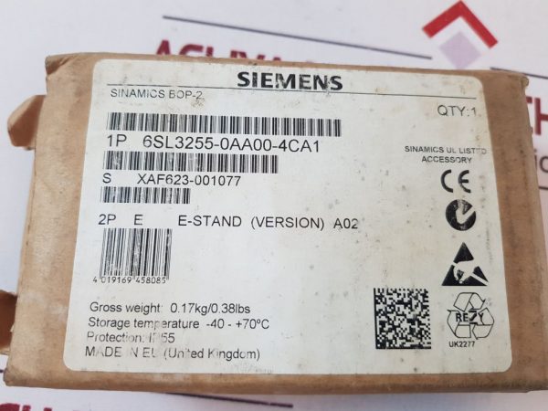 SIEMENS SINAMICS BOP-2 OPERATOR PANEL 6SL3255-0AA00-4CA1 - Aeliya Marine