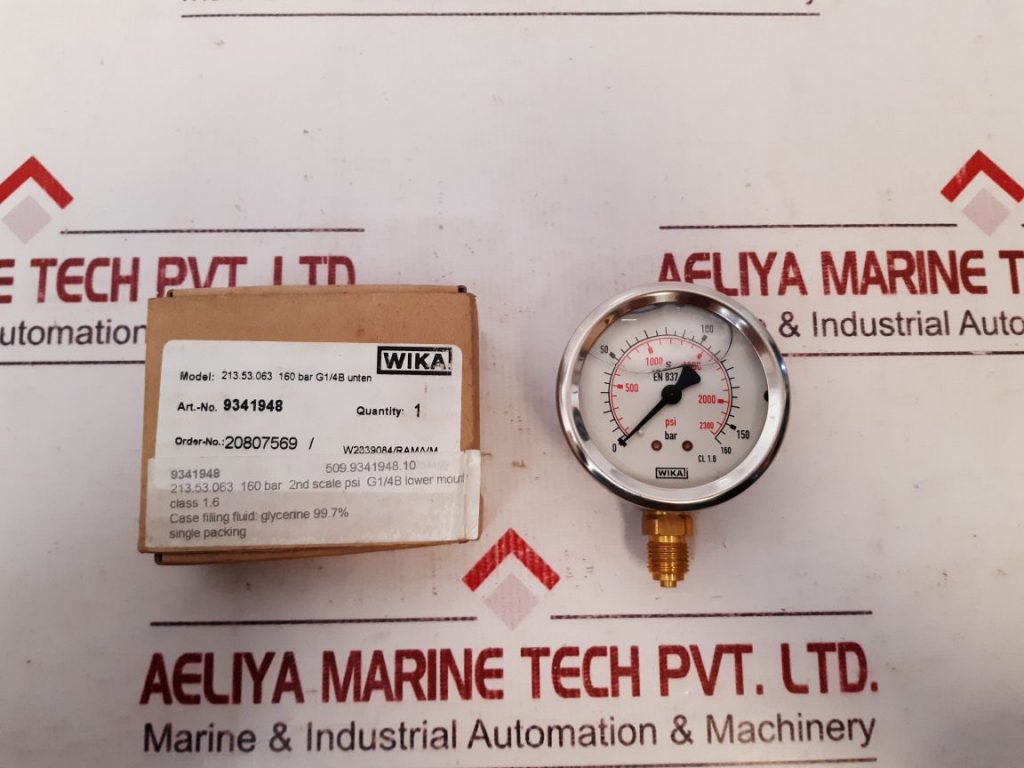 WIKA 213.53.063 160 BAR PRESSURE GAUGE - Aeliya Marine