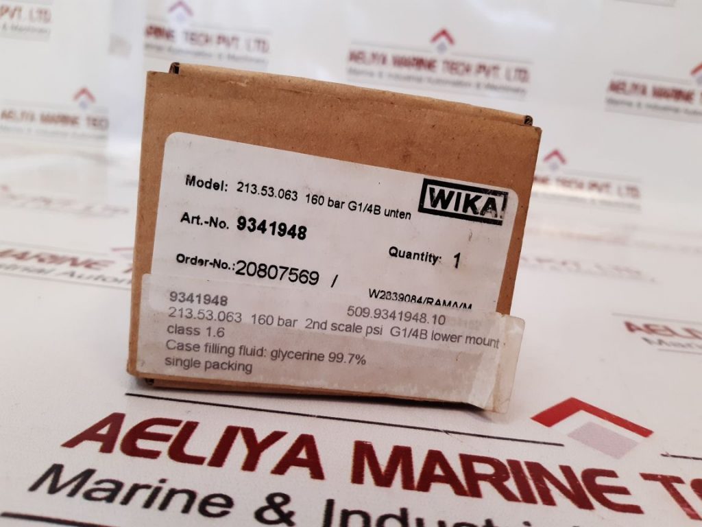 WIKA 213.53.063 160 BAR PRESSURE GAUGE - Aeliya Marine