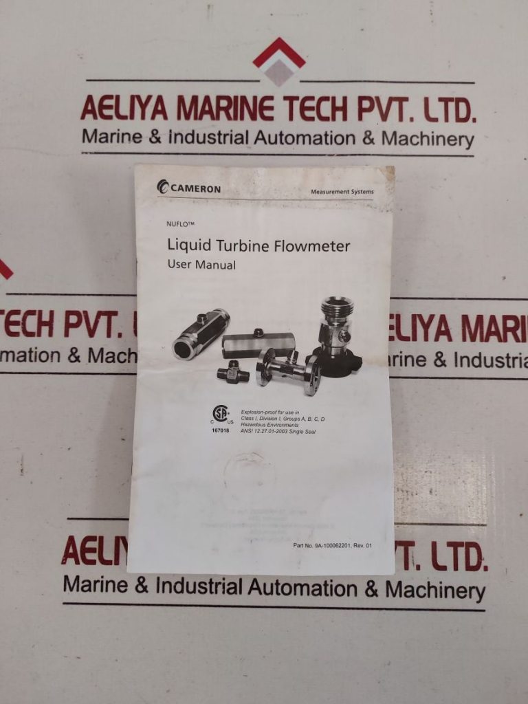 NUFLO 9A-100003536 E LIQUID TURBINE FLOWMETER - Aeliya Marine