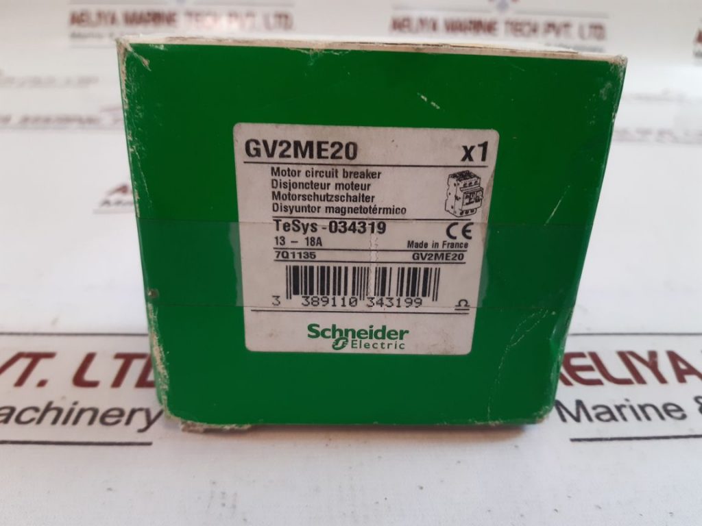 SCHNEIDER ELECTRIC / TELEMECANIQUE GV2ME20 MOTOR CIRCUIT BREAKER ...
