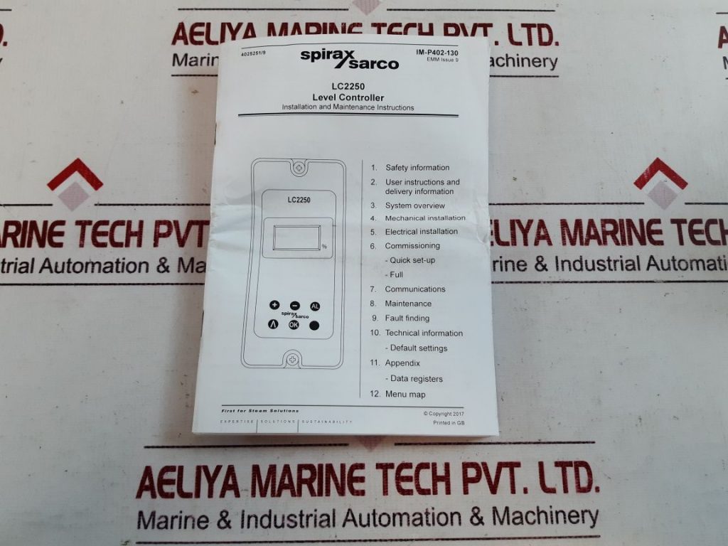 SPIRAX SARCO LC2250 LEVEL CONTROLLER 605729 - Aeliya Marine