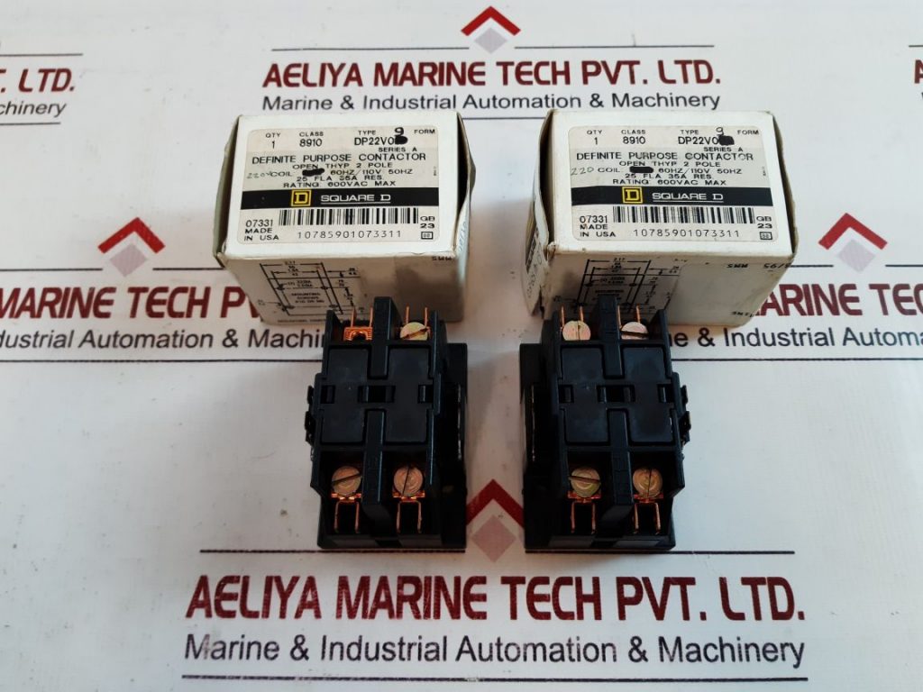 SQUARE D DP22 V09 2 POLE AMP CONTACTOR - Aeliya Marine