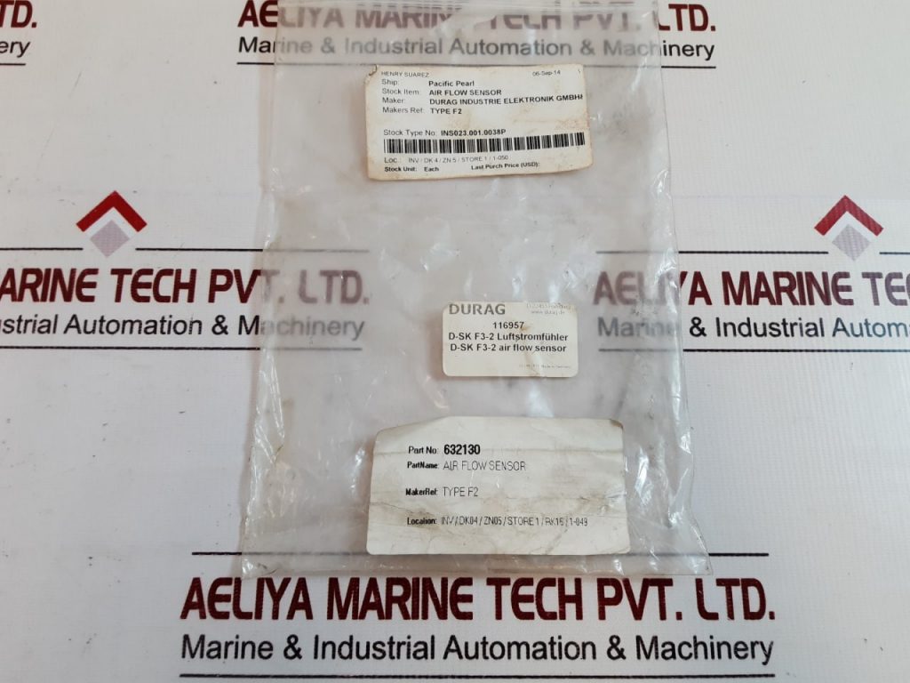 DURAG SEIKOM ELECTRONIC D-SK F3-2 AIR FLOW SENSOR 632130 - Aeliya Marine