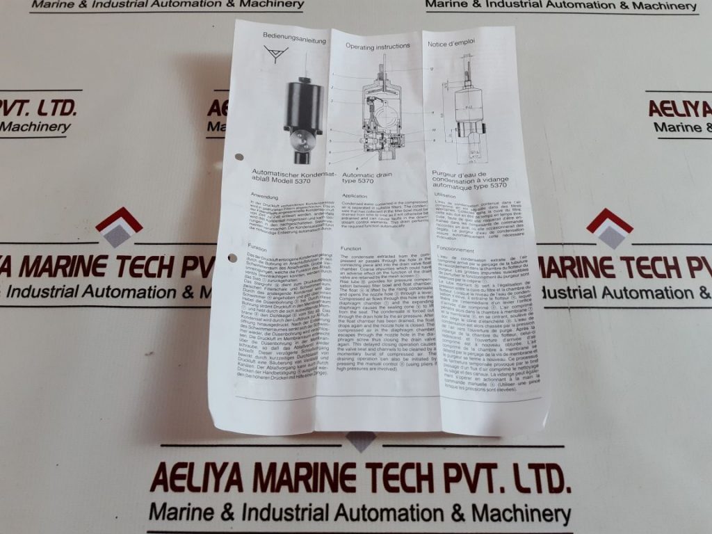 EWO 5370.4 AUTOMATIC DRAIN VALVE 4-16 BAR - Aeliya Marine