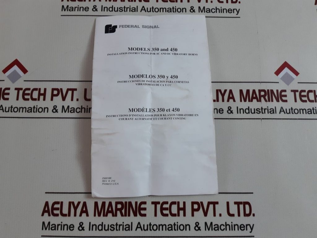 FEDERAL SIGNAL 350-120-30 VIBRATONE HORN B1 - Aeliya Marine