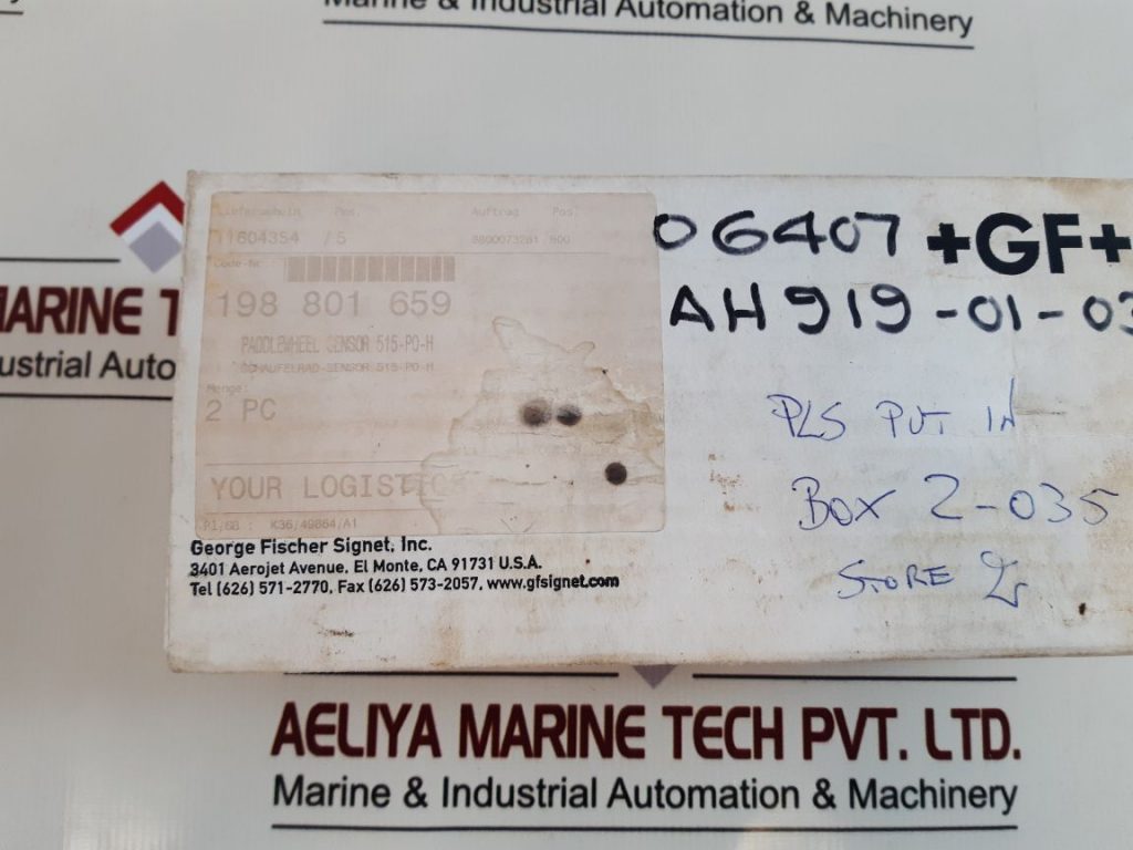 GEORGE FISCHER SIGNET P51530-H0 PADDLEWHEEL FLOW SENSOR - Aeliya Marine