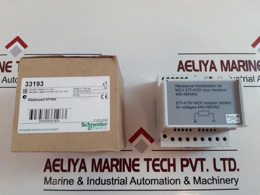 SCHNEIDER ELECTRIC 33193 MCH ADAPTOR RESISTOR 440/480V - Aeliya Marine