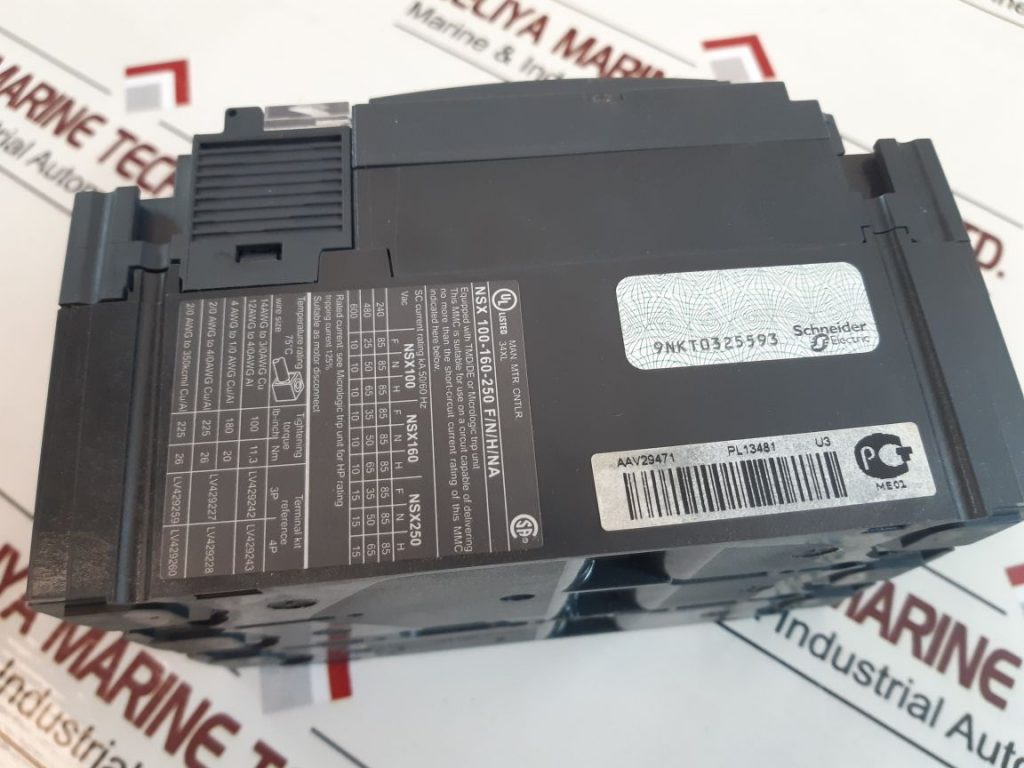 SCHNEIDER ELECTRIC NSX250N COMPACT CIRCUIT BREAKER - Aeliya Marine