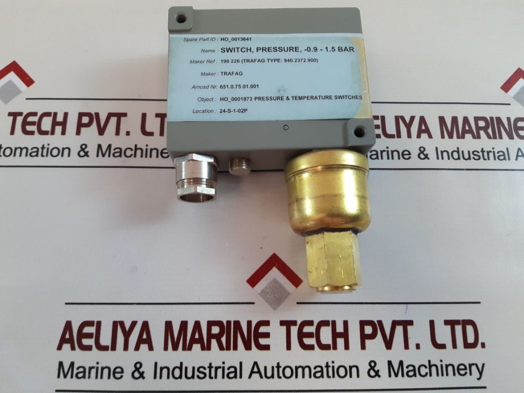 TRAFAG 940.2372.900 PRESSURE SWITCH 10 BAR - Aeliya Marine
