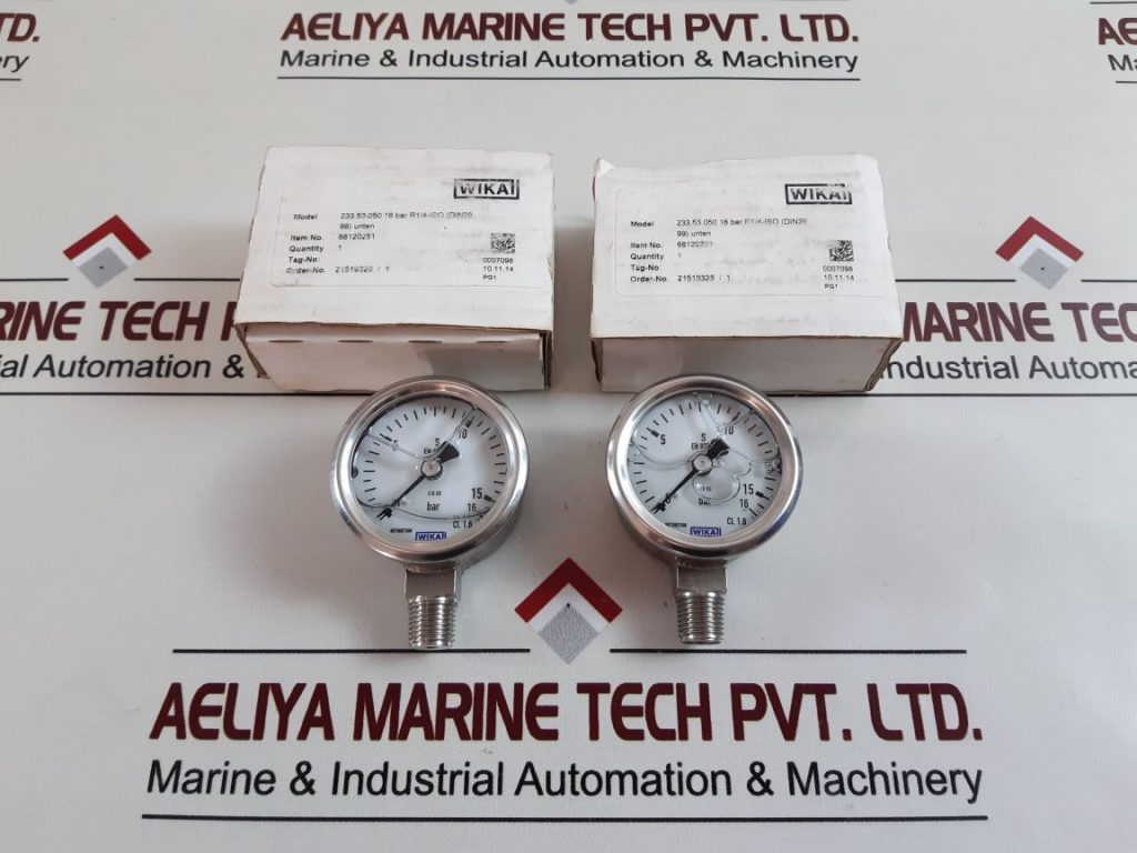 WIKA EN 837-1 Pressure Gauge 0-16 Bar Range