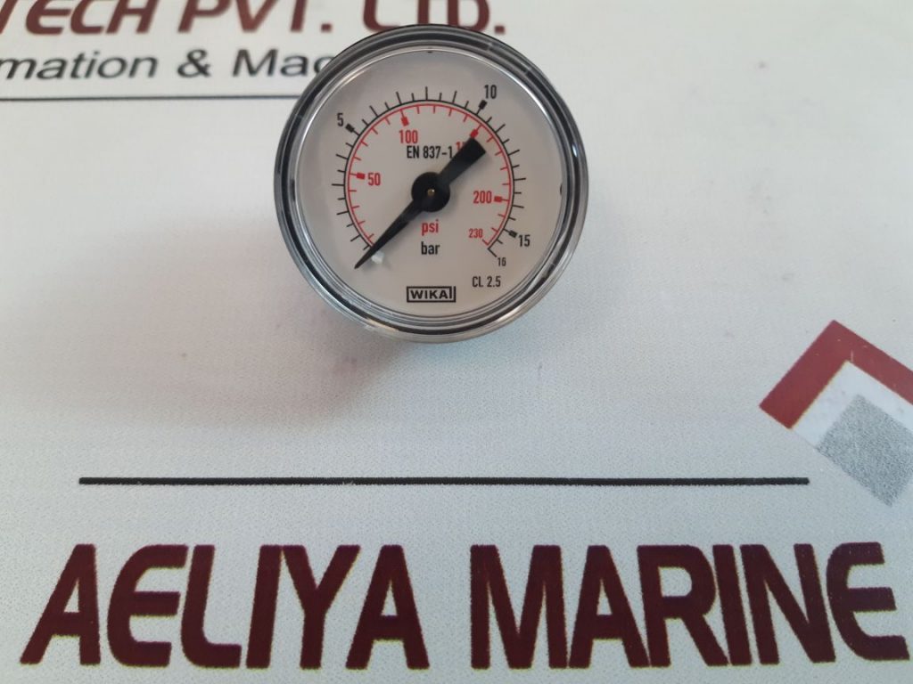 WIKA EN 837-1 PRESSURE GAUGE 0 TO 16 BAR - Aeliya Marine
