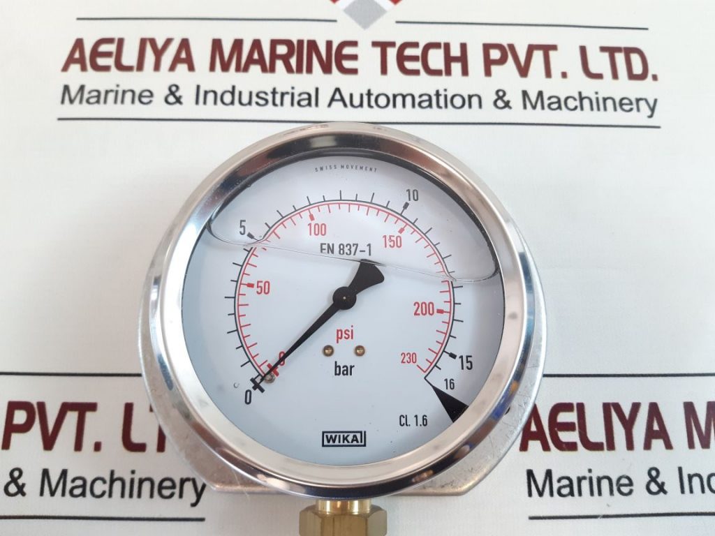 WIKA EN837-1 PRESSURE GAUGE 0-16 BAR - Aeliya Marine