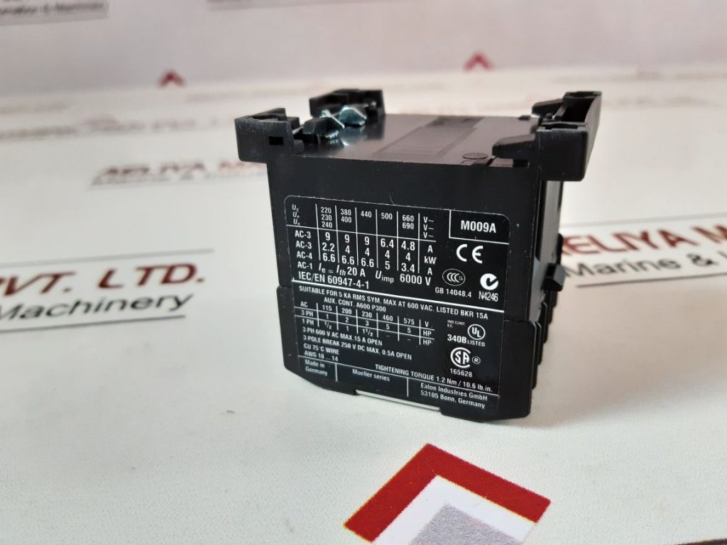 EATON MOELLER DIL EM-10 CONTACTOR XTMC9A10G2 - Aeliya Marine