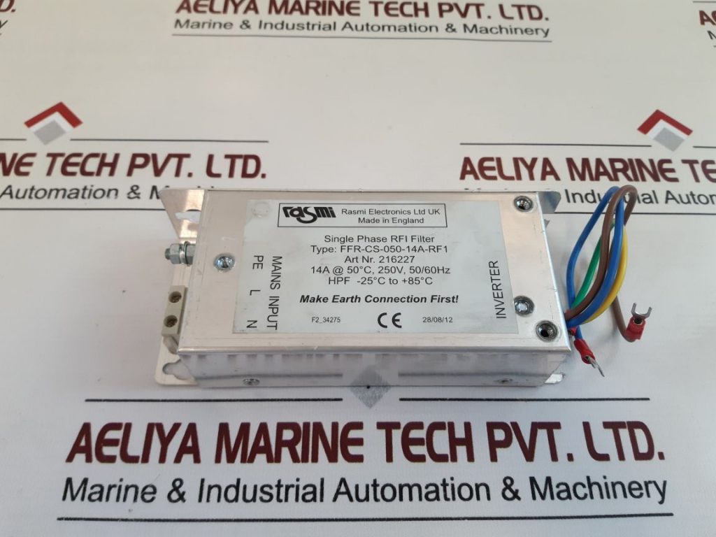 RASMI ELECTRONICS FFR-CS-050-14A-RF1 SINGLE PHASE RFI FILTER - Aeliya ...