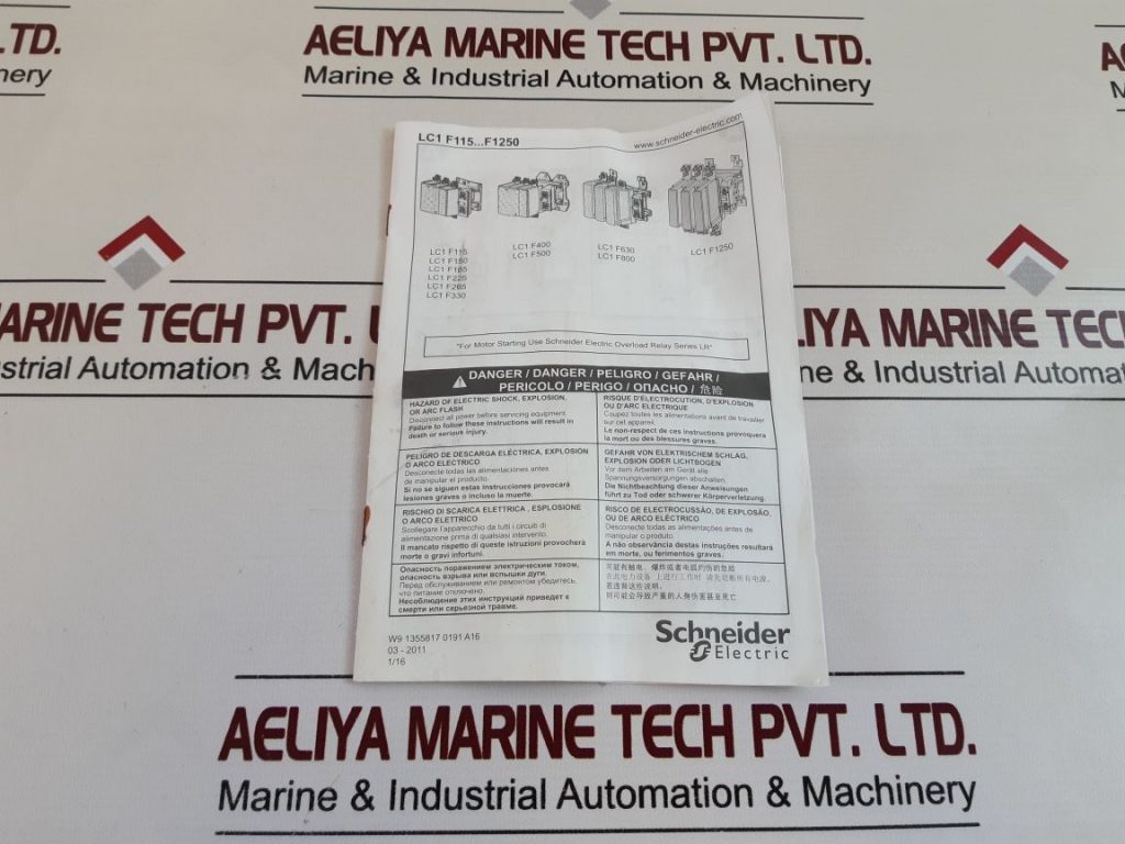 SCHNEIDER ELECTRIC TELEMECANIQUE LC1F185 CONTACTOR - Aeliya Marine