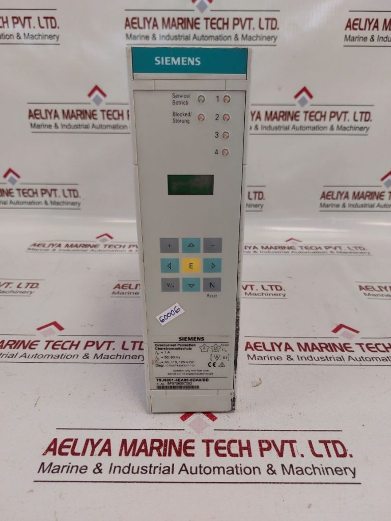 SIEMENS 7SJ6001-4EA00-0DA0/BB OVERCURRENT PROTECTION RELAY MODULE ...