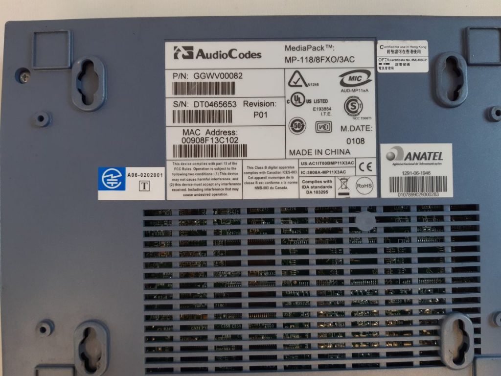 Audiocodes Mp-118/8fxo/3ac Mediapack Voip Gateway - Aeliya Marine