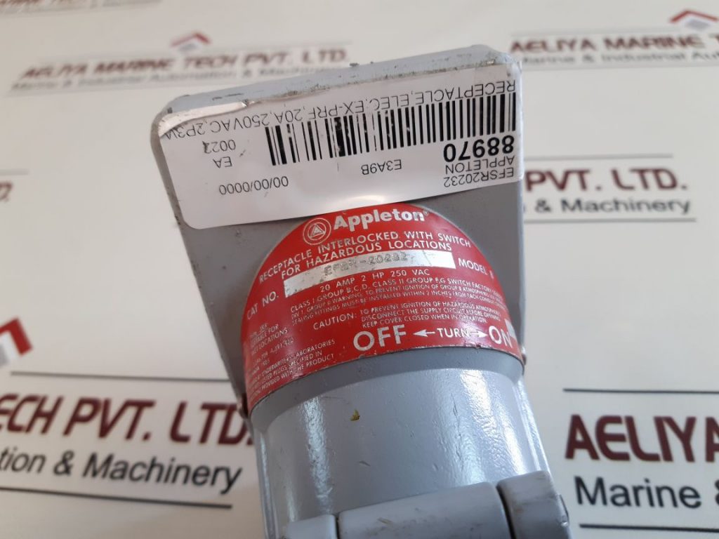 Appleton Efsr-20232 Receptacle Interlocked With Switch - Aeliya Marine