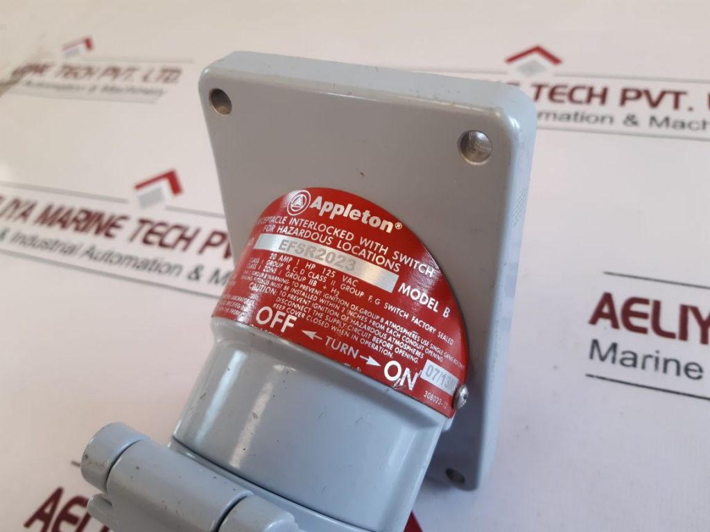 Appleton Electric Efsr2023 Receptacle Interlocked With Switch - Aeliya ...