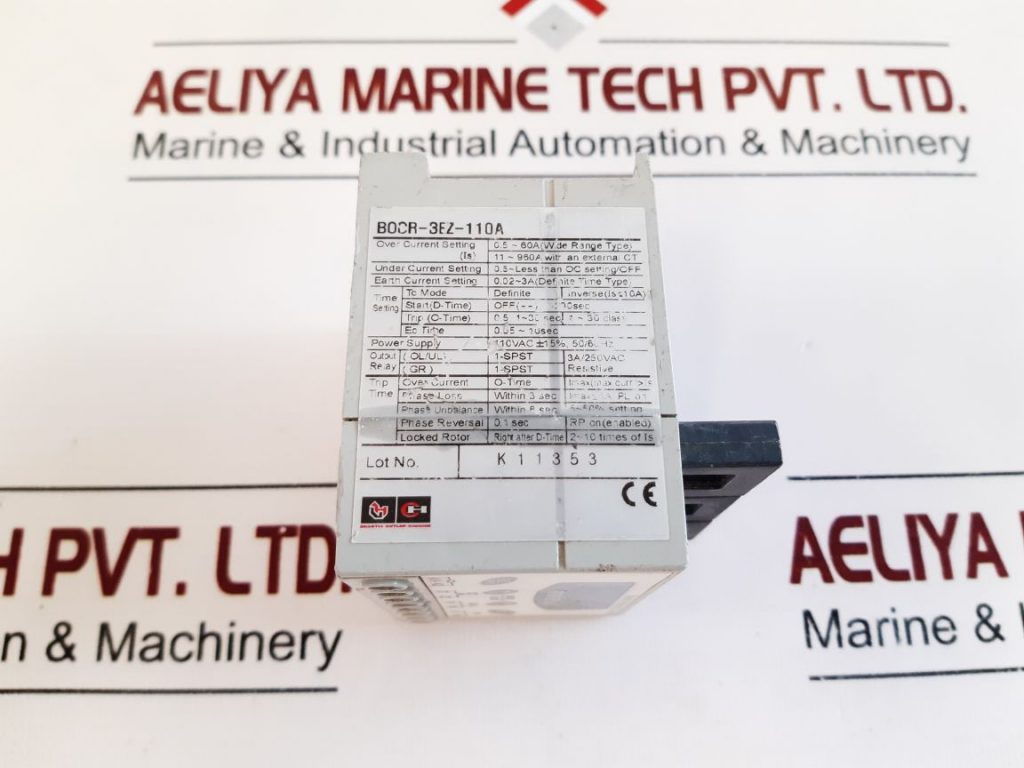 BHARTIA INDUSTRIES BOCR-3EZ-110A ELECTRONIC OVERCURRENT RELAY - Aeliya ...