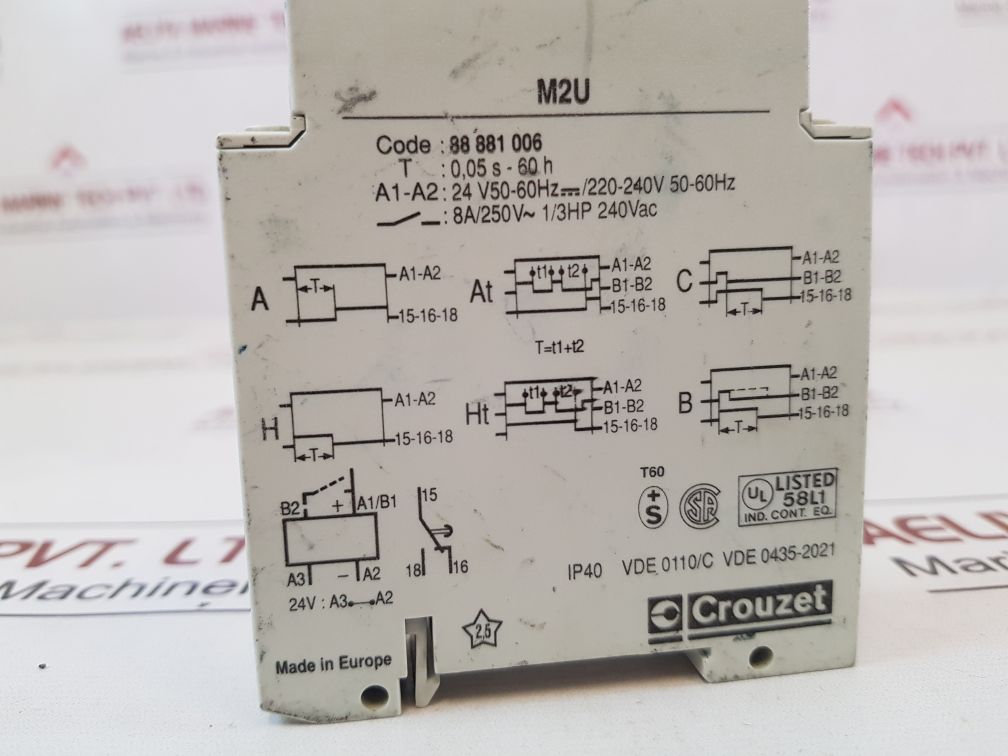 Crouzet M2u Multifunction Timer Relay - Aeliya Marine