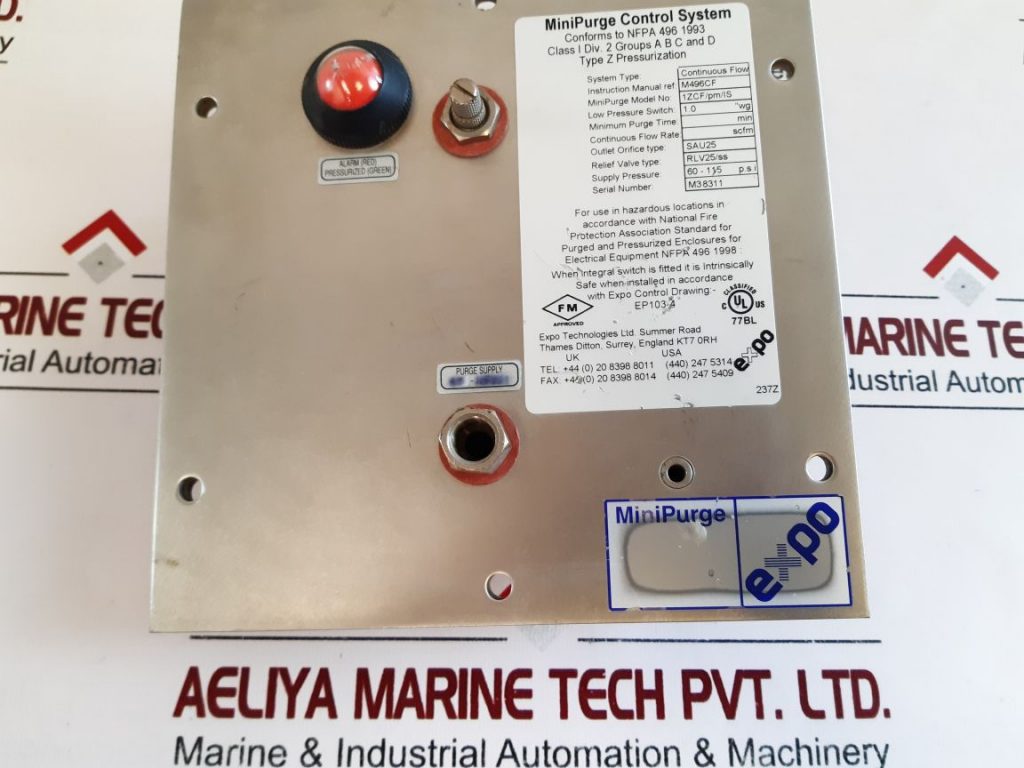 EXPO TECHNOLOGIES 1ZCF/PM/IS MINIPURGE CONTROL SYSTEM - Aeliya Marine
