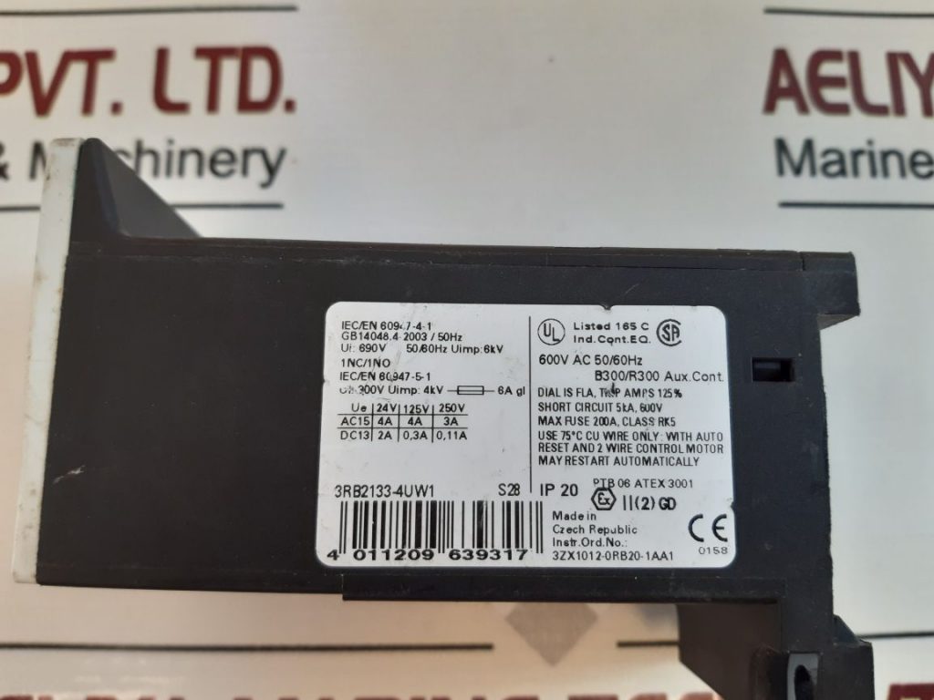 Siemens 3rb2133-4uw1 Overload Relay - Aeliya Marine